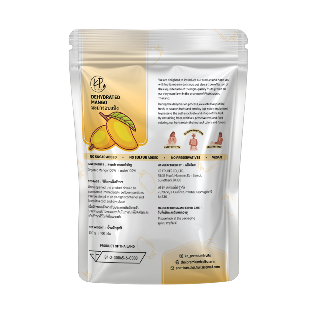 Naturally Dried Thai Mango — No Sugar, No Sulfites | KP Fruits – KP ...